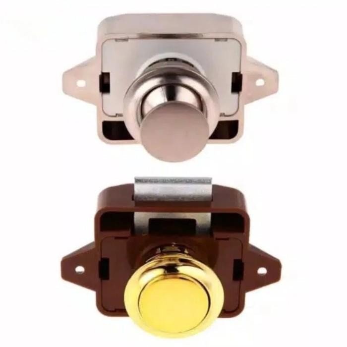 Jual Kunci Pintu Lemari / Push Button Tombol Catch Lock Lemari Pintu ...