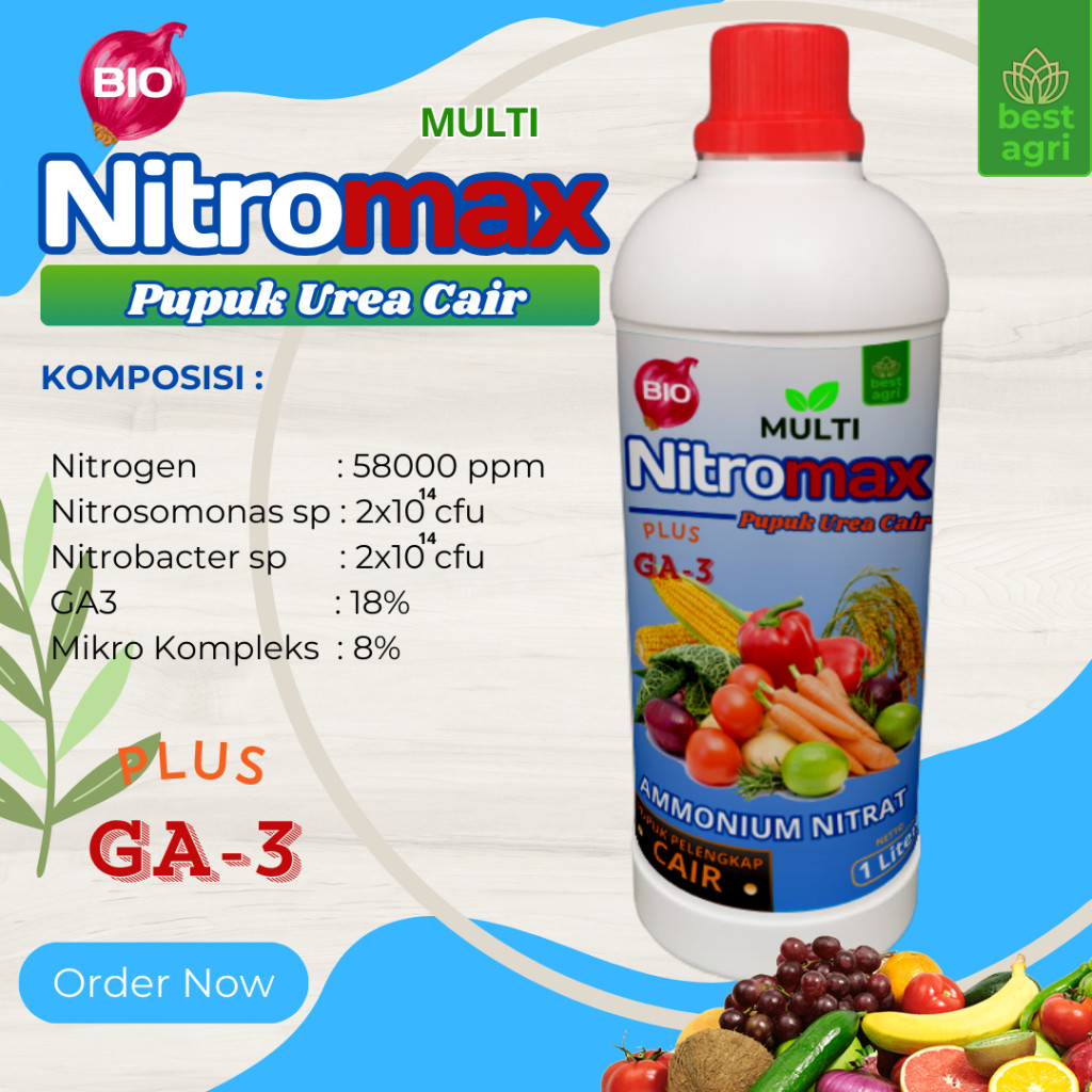Jual Nitromax 1 Liter Pupuk Urea Cair Pertumbuhan Tanaman Plus ...