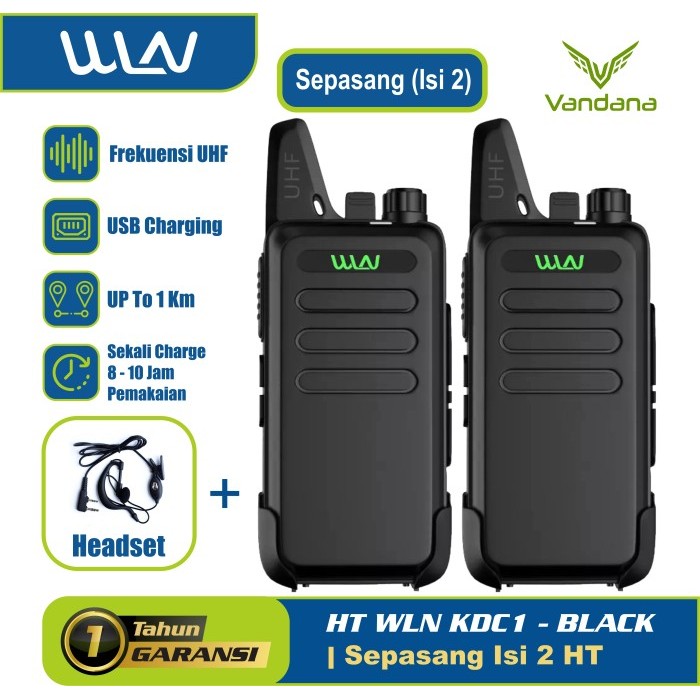 Jual Ht Wln Kd C1 Isi 2 Bonus Headset | Shopee Indonesia