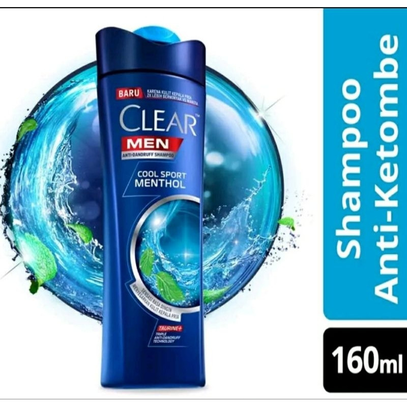 Jual CLEAR Men Shampoo Anti Ketombe Menthol Fresh Active 3 Cooling ...