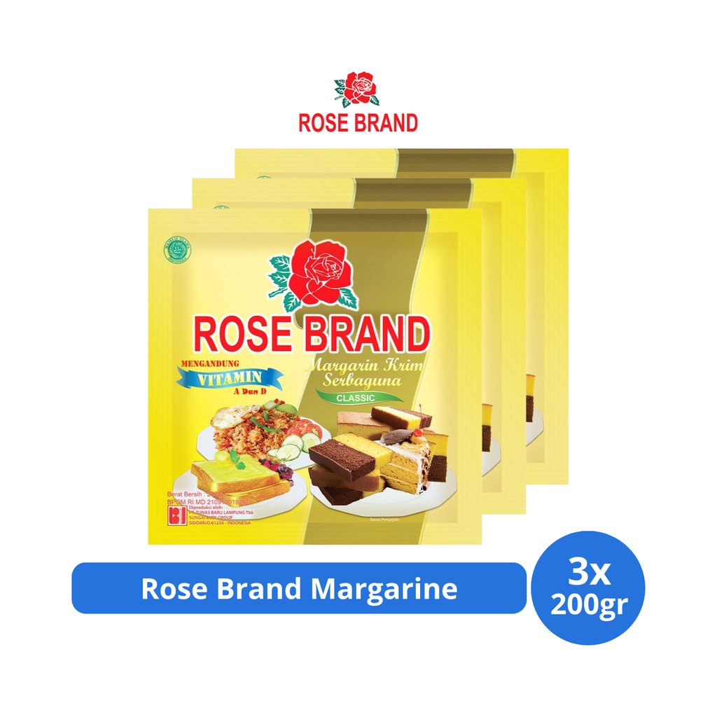 Jual Rose Brand Margarine 200gr x 3 pcs | Shopee Indonesia