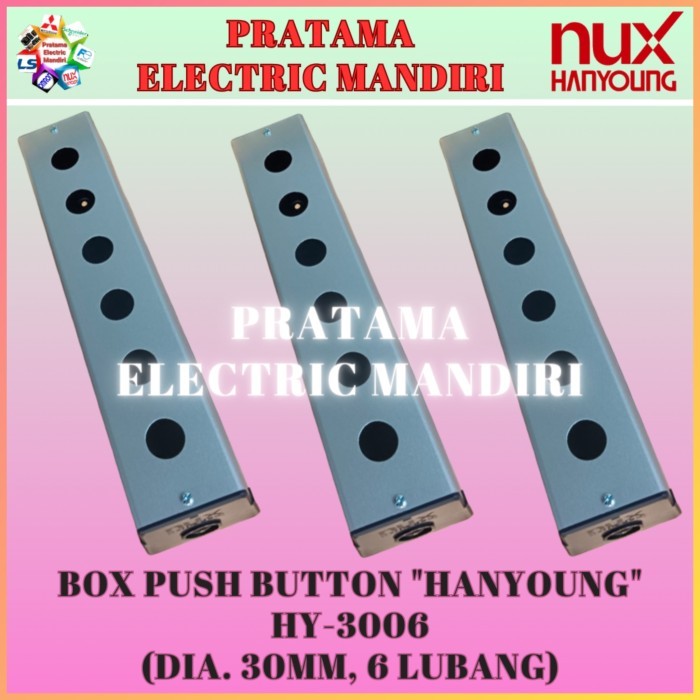 Jual CONTROL BOX BOX PUSHBUTTON HY-3006 6 LUBANG DIAMETER 30MM NUX ...