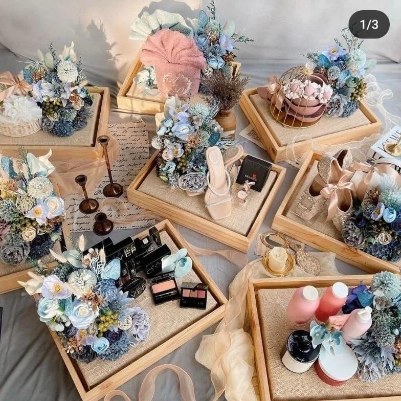 Jual New kotak seserahan pernikahan set lengkap isi 4 box hantaran ...