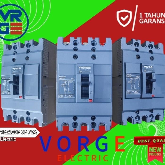 Jual Mccb Breaker Vorge Vrz100F 3P 100A 80A 75A 60A 50A 3Pole 3Phase Setara Ezc100F 3 P 3 Pole 3 ...