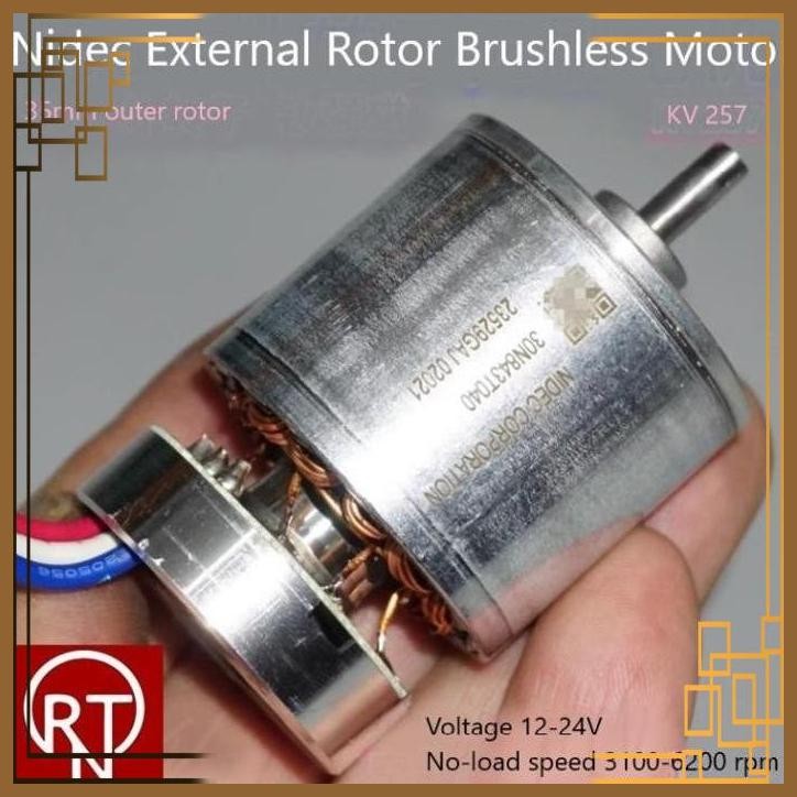 Jual [RTC] Dinamo Nidec Brushless Motor KV257 High Torque 12-24V (8395 ...