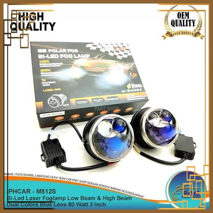Jual [CVP] BILED BI LED LASER FOG LAMP FOGLAMP DUA WARNA BLUE LENS 80W ...