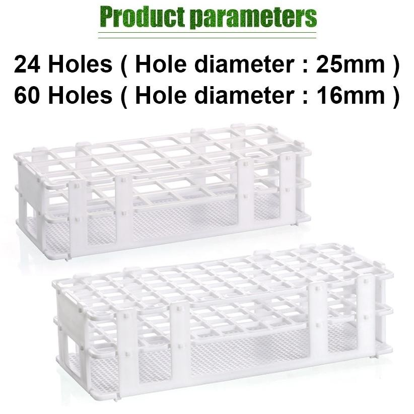 Jual Alat Laboratorium 24/60 Lubang Rak Test Tube Plastik / Rak Tabung ...