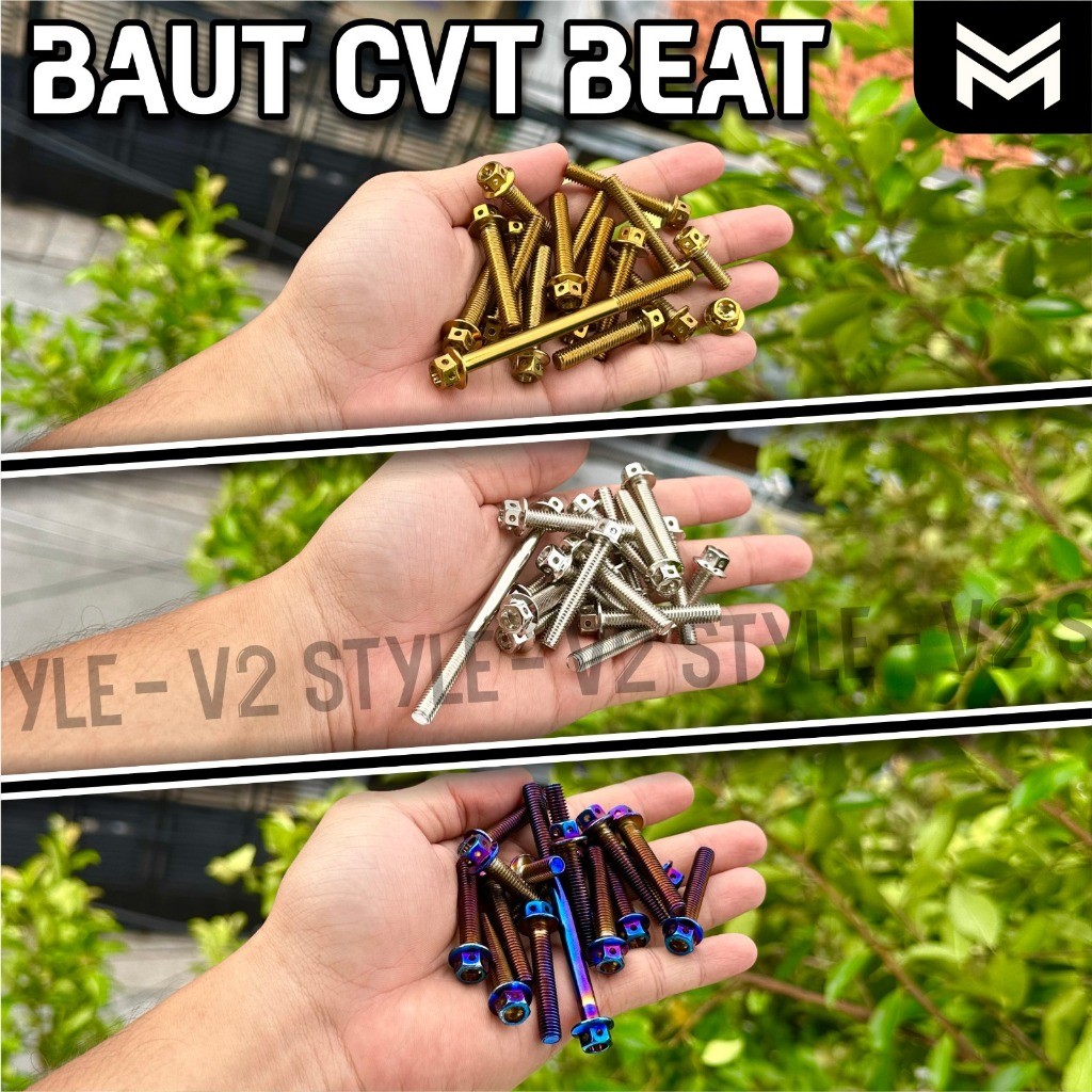 Jual BAUT CVT CHROME HONDA BEAT SCOOPY VARIO 110 BAUT PROBOLT PACK SET 14PCS BAUT BAK KOPLING ...