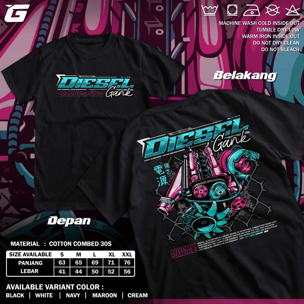 Jual Promo Kaos Racing Diesel Gank Power Engine Turbo Machine Happy ...
