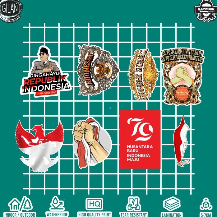 Jual Er-90 Gilan Sticker Pack Merdeka Hut Ri Indonesia Latin Peta ...