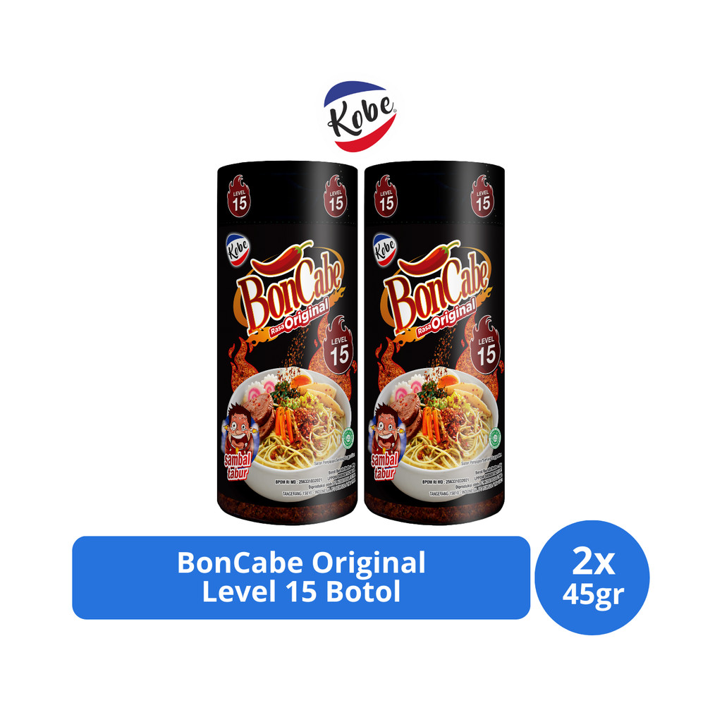Jual Kobe BonCabe Original Level 15 Botol 45gr x 2 pcs | Shopee Indonesia