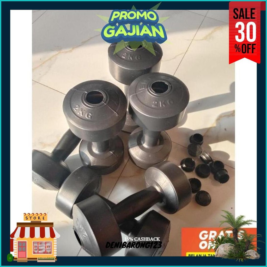 Jual Cover Barbel Dumbell 2Kg Kosongan Tanpa Isi (2Pcs) Sale | Shopee Indonesia
