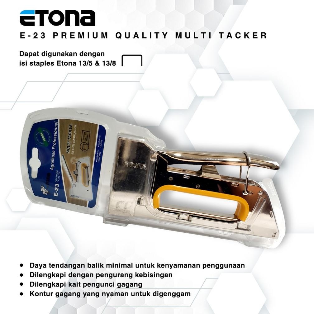 Jual Original Stapler Tembak Jilid Metal/ Guntacker Etona E 23/ E23 Tacker Tekker (Free Isi ...