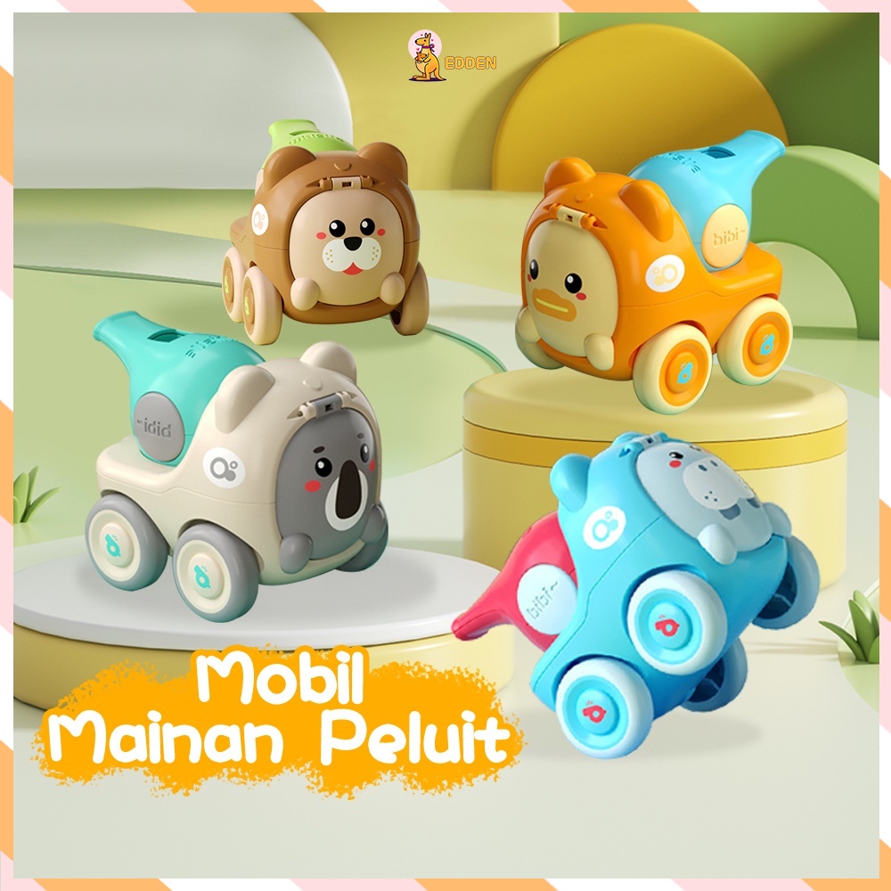 Jual Edden Mobil mobilan bayi anak peluit Mainan mobil pullback kartun ...