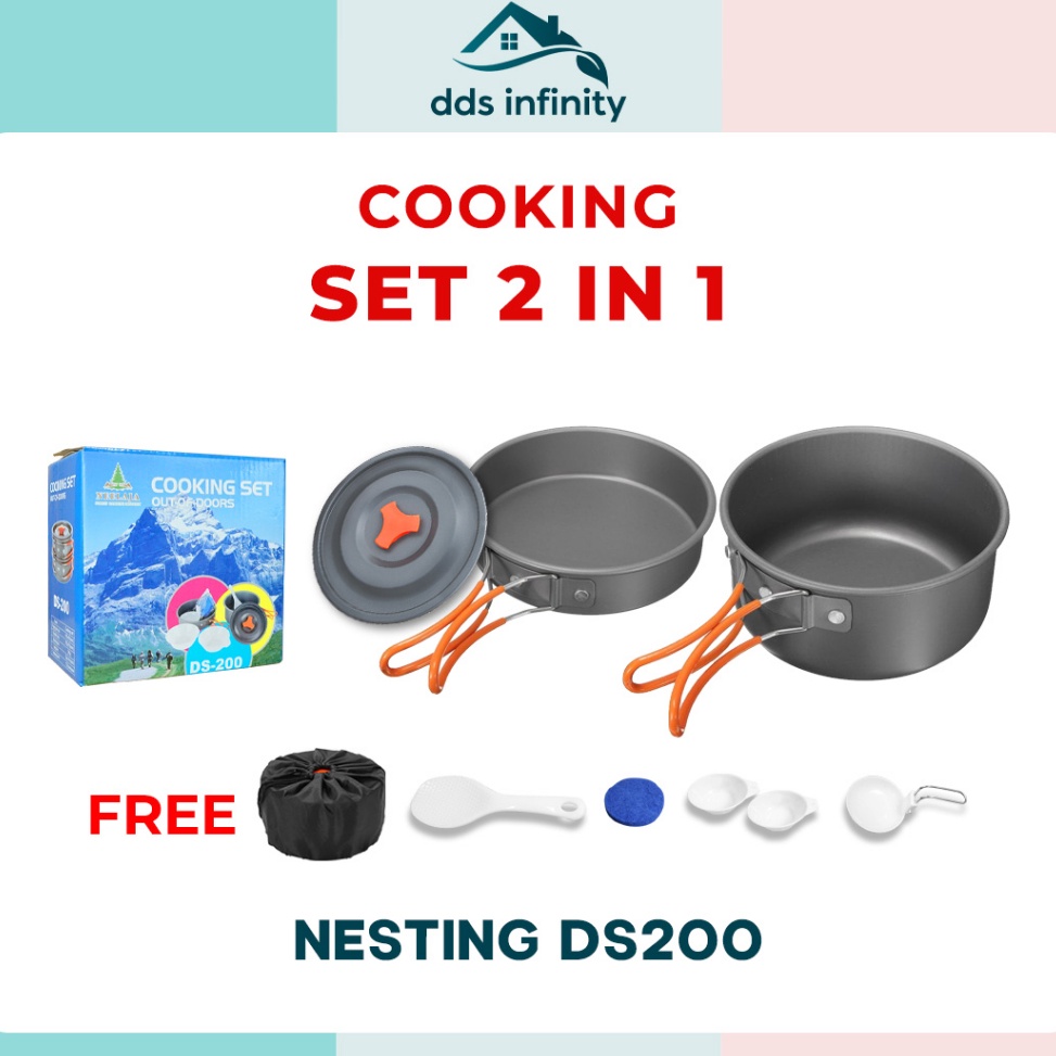Jual RTG-66 [DDS Infinity) Alat Masak Camping Cooking Set Kemping Panci Kemping DS200 Potongan ...