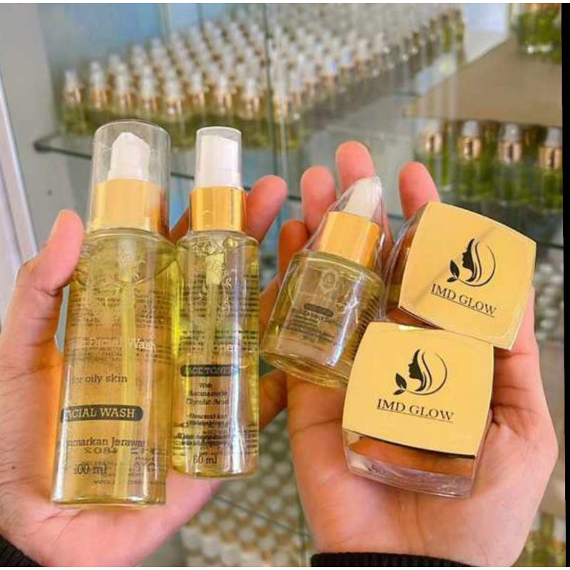 Jual Skincare IMD Glow Whitening + Serum Paket Lengkap Pelembab ...