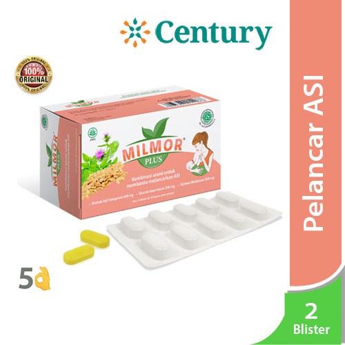 Jual ( Isi 1 Blister ) Milmor Plus Pelancar ASI /Suplemen Kehamilan ...