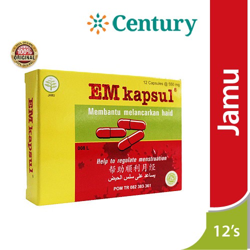 Jual Em Kapsul 12 Kapsul / Nyeri Haid / Mentruasi / Haid / Herbal ...