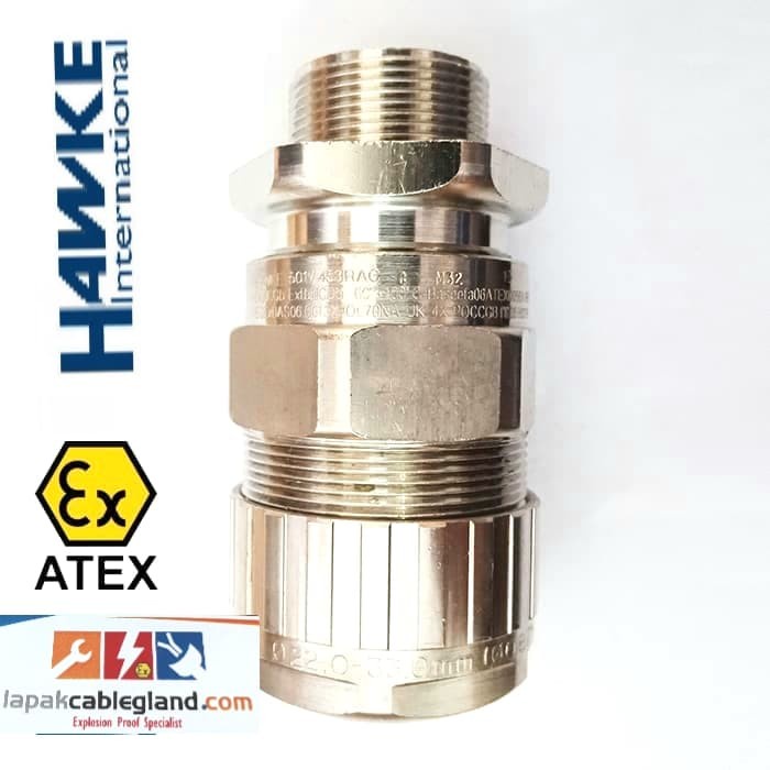 Jual Explosion Proof Cable Gland Armor Hawke 501/453/Rac/B M25 Brass ...
