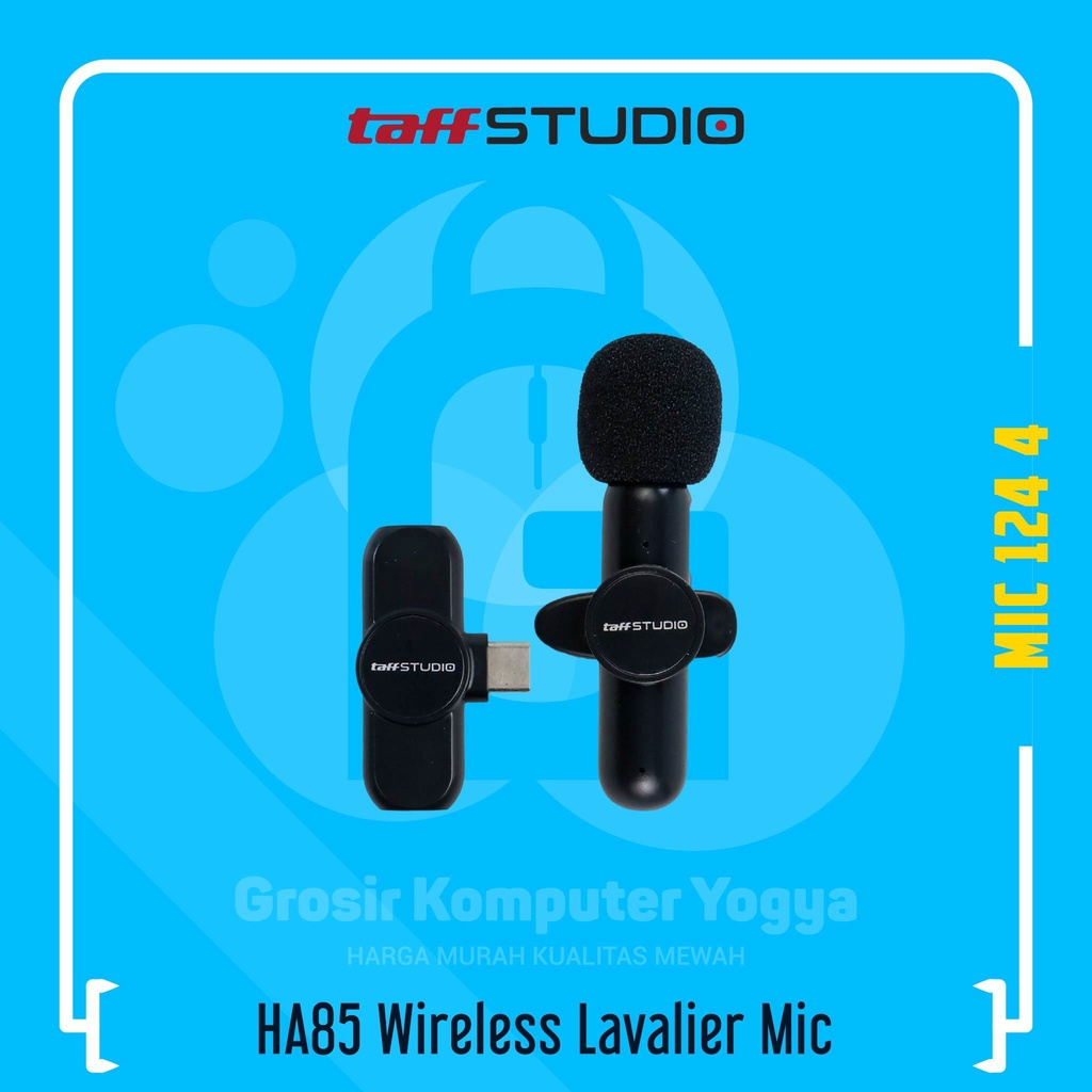 Jual TaffSTUDIO HA85 Wireless Lavalier Mic USB Type-C Microphone ...