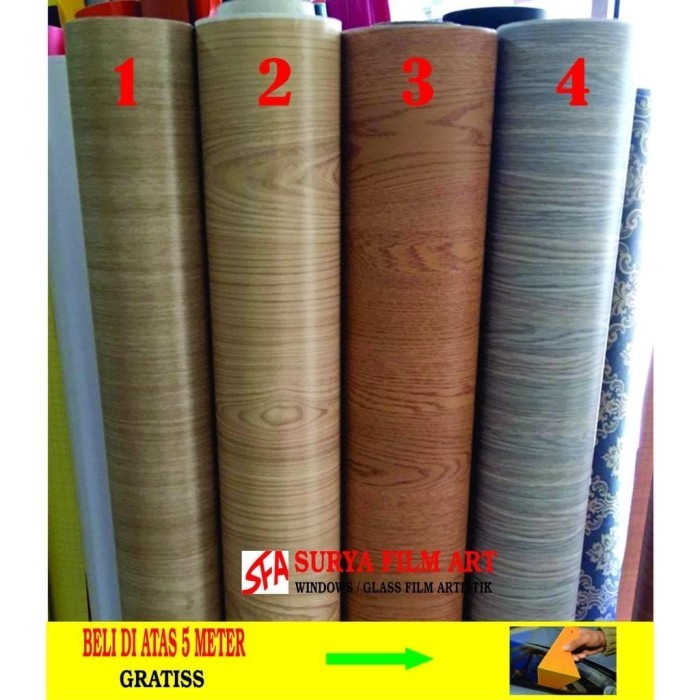 Jual [Wall] Stiker Kayu/Sticker Motif Kayu /Stiker Motif Hpl - No 1 ...