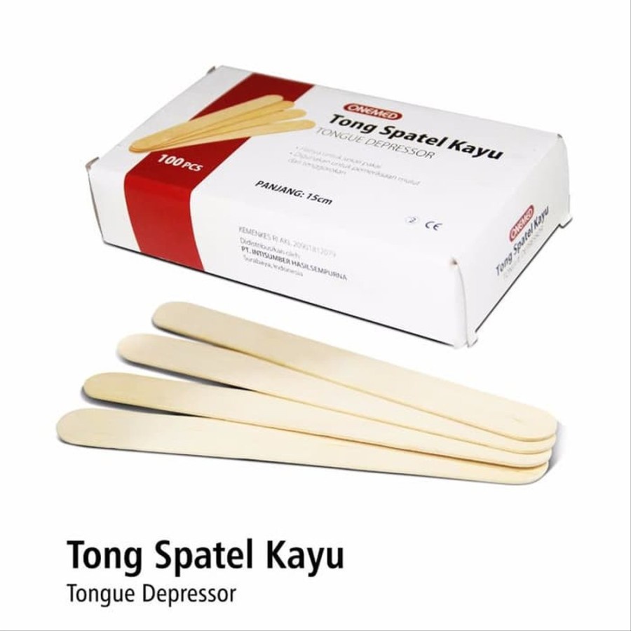 Jual Tong Spatel Kayu Onemed Box isi 100 pcs | Shopee Indonesia