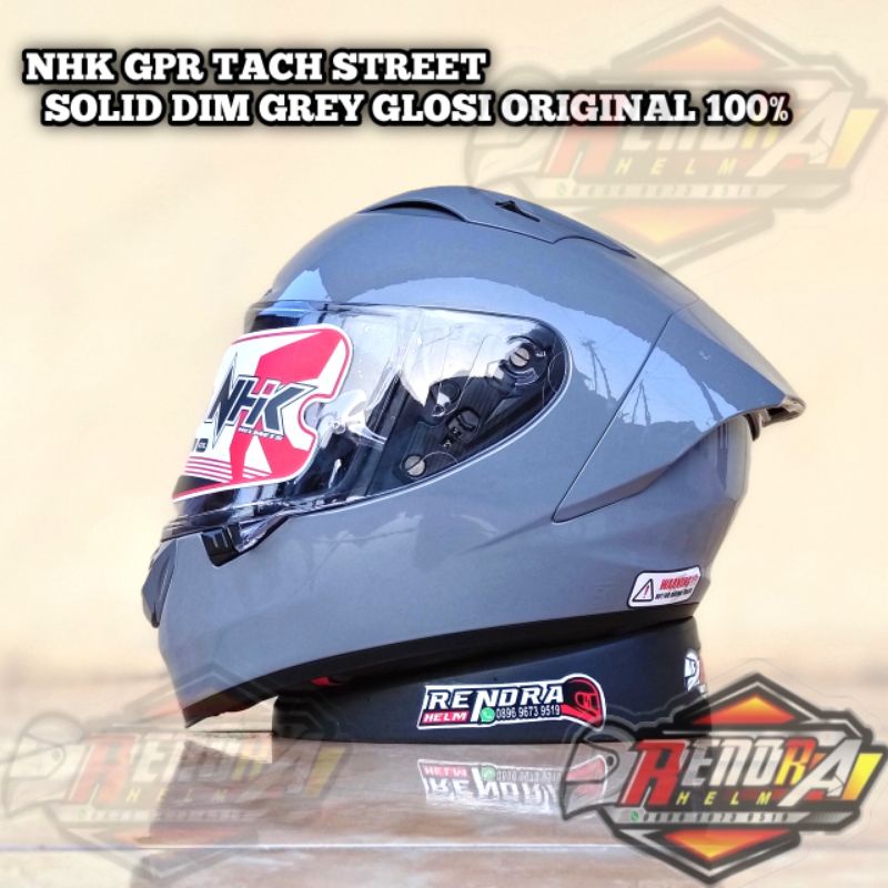 Jual Helm NHK GPR TACH STREET SOLID DIM GREY ORIGINAL 100% | Shopee ...