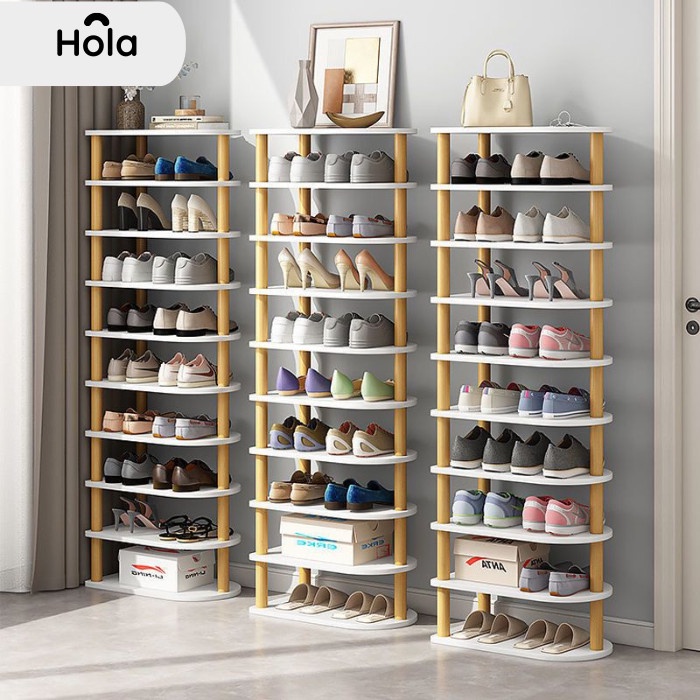 Jual Rak Sendal Sepatu Kayu 5 6 7 Susun Serbaguna Minimalis Anti Rayap ...