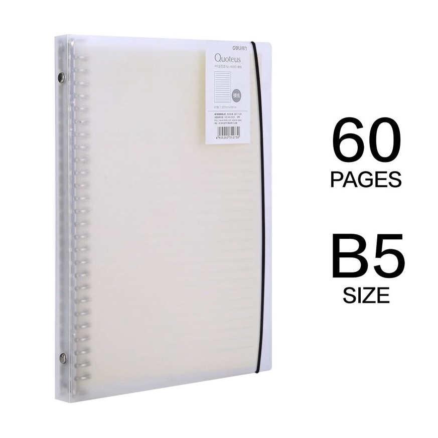 Jual Sale MAP BINDER NOTE LOOSE LEAF TRANSPARAN PUTIH B5 26 RING BESAR ...