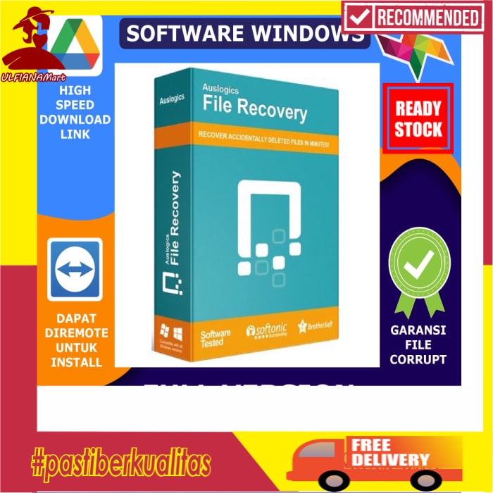 Jual LIFETIME PRO Auslogics File Recovery Pro 10.2.0.1 Bisa Banyak PC ...