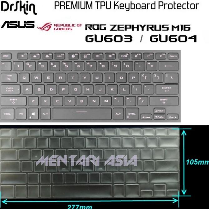 Jual keyboard protector asus rog zephyrus m16 gu603 - drskin premium ...