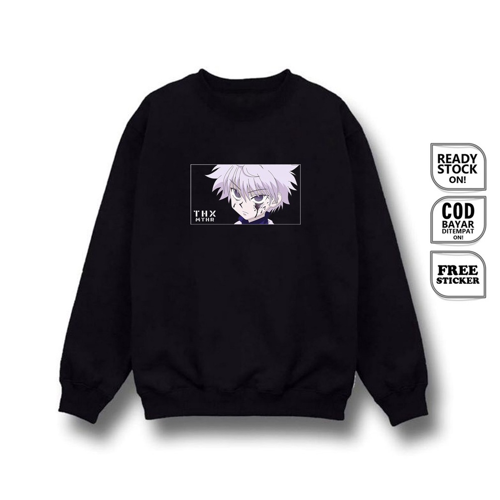 Jual eml-47 SWEATER CREWNECK KILLUA ZOLDYCK HUNTER X HUNTER HISOKA ...