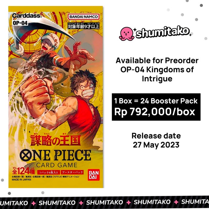 Jual One Piece TCG Card Game OP-04 Kingdoms of Intrigue Booster Box Bandai | Shopee Indonesia