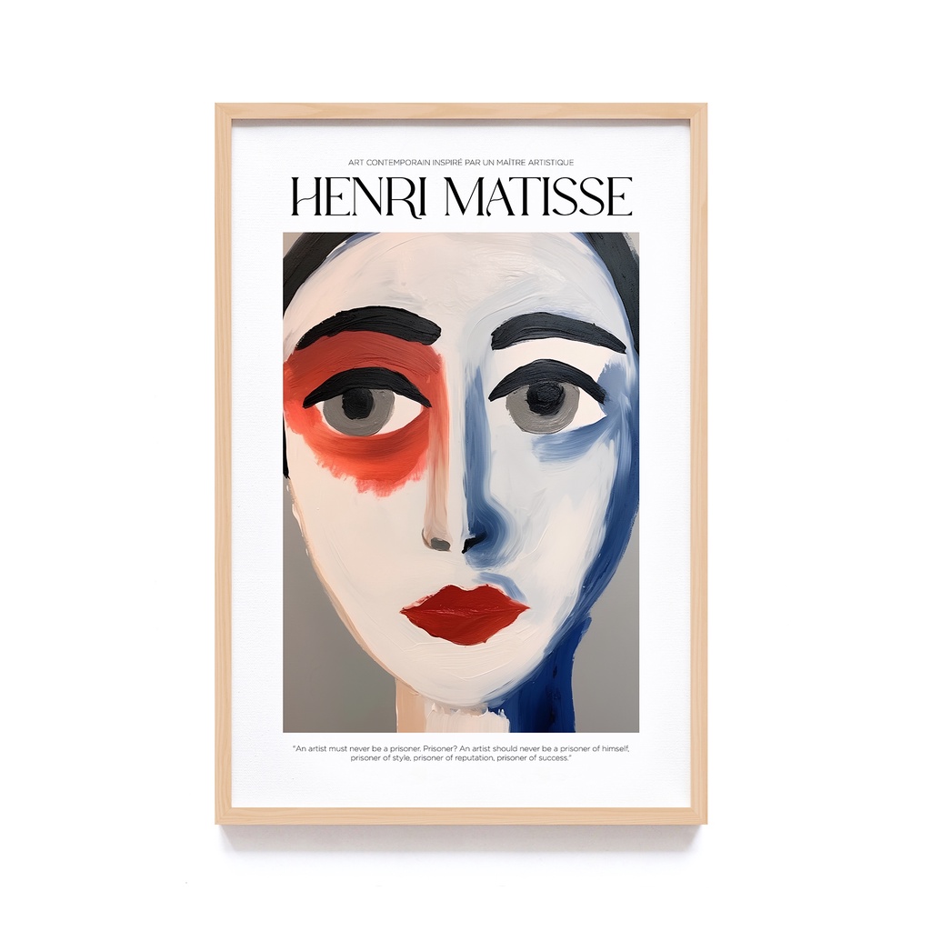 Jual Wall art print terinspirasi style lukisan Henri Matisse frame kayu ...