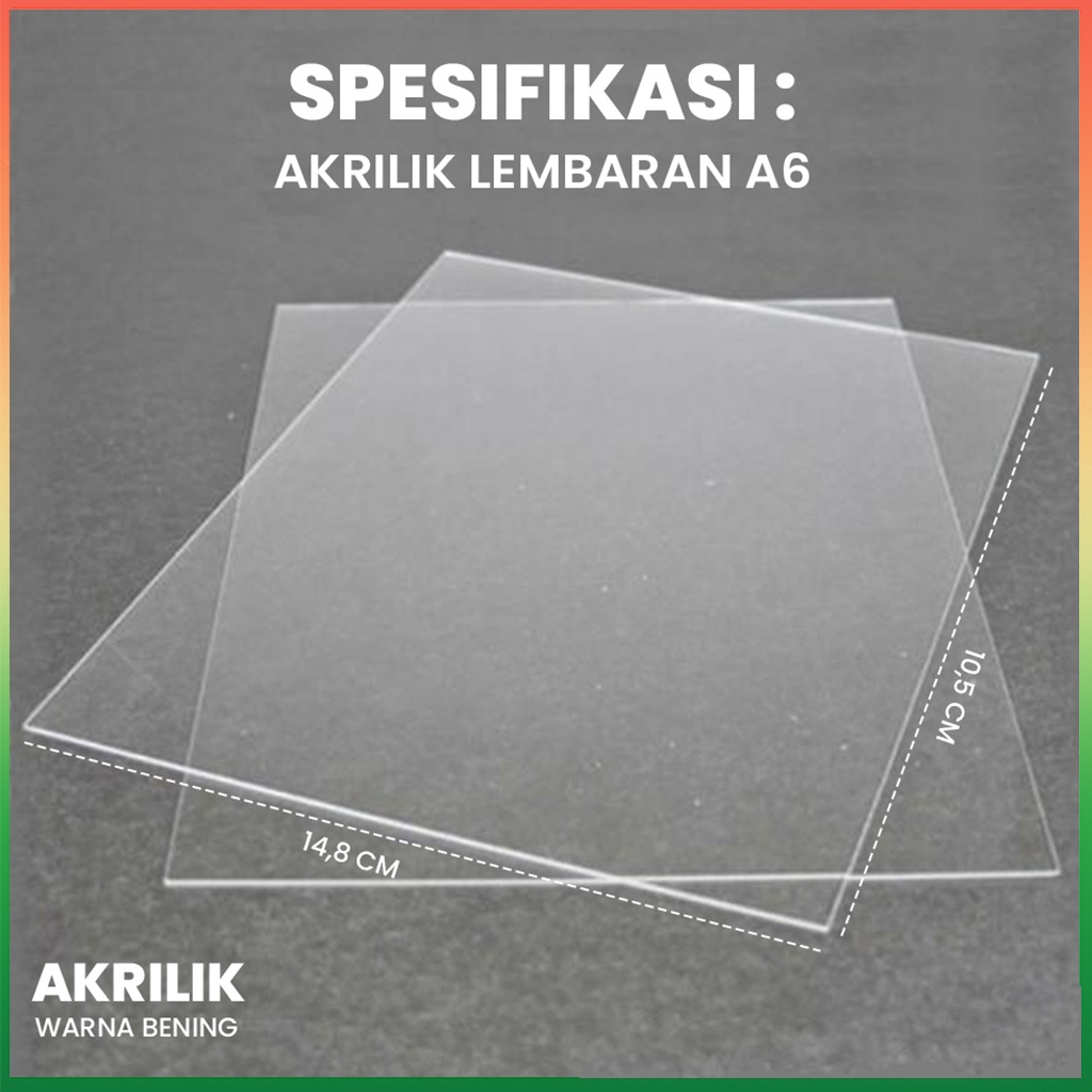 Jual Akrilik A1 Akrilik Lembaran Jumbo A1 (59,4 x 84,1 cm) Acrilic Bening Polos Transparan ...