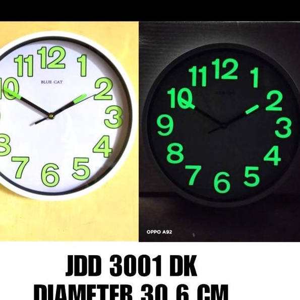 Jual Promo Lrj JAM DINDING IMPORT GLOW IN THE DARK 30CM MALAM NYALA ...