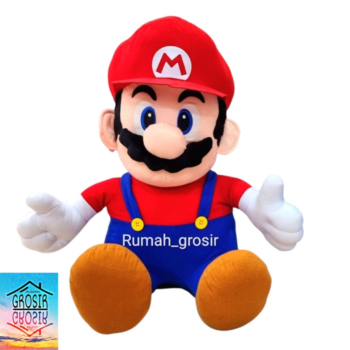 Jual Boneka Mario Bross Jumbo Luigi Bowser Peach Nintendo | Shopee ...