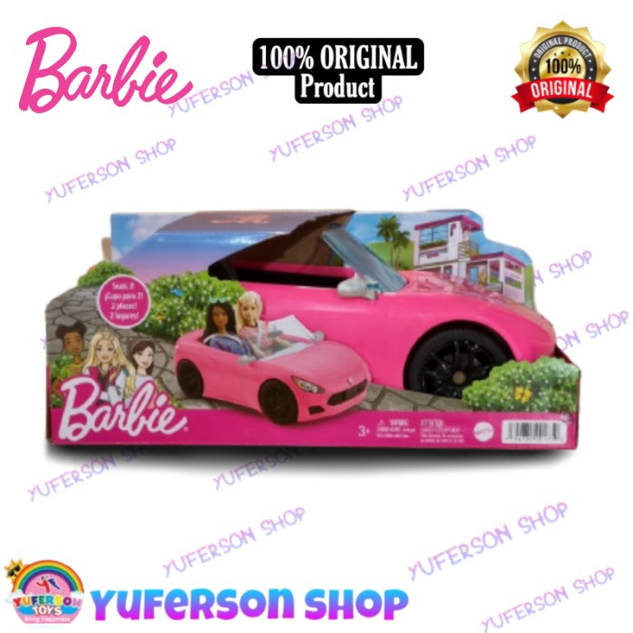 Jual Barbie Convertible Toy Vehicle 2 Seats Pink Original Mobil Barbie ...