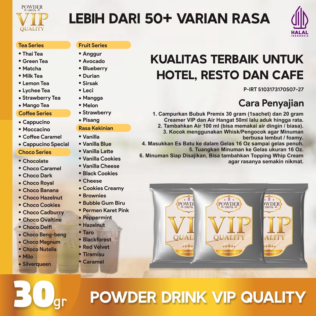 Jual Bubuk Minuman Kekinian Aneka Rasa Sachet Tester Sampel Sample 30 ...