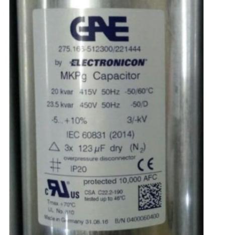 Jual Capacitor / Kapasitor Bank Gae 20 Kvar 3 Phase 415V 50 Hz Mkpg | Shopee Indonesia