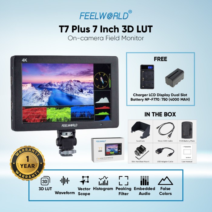 Jual Feelworld T7 Plus 7 Inch Ips On Camera Monitor With 3d Lut