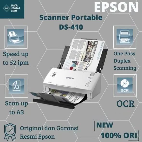 Jual TER-UPDATE SCANNER EPSON DS 410 SCAN UP TO A3 ORIGINAL #ORIGINAL ...