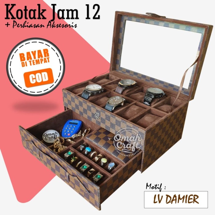 Jual Sena- Tempat Jam Tangan Isi 12 Mix Perhiasan Dan Aksesoris Motif ...
