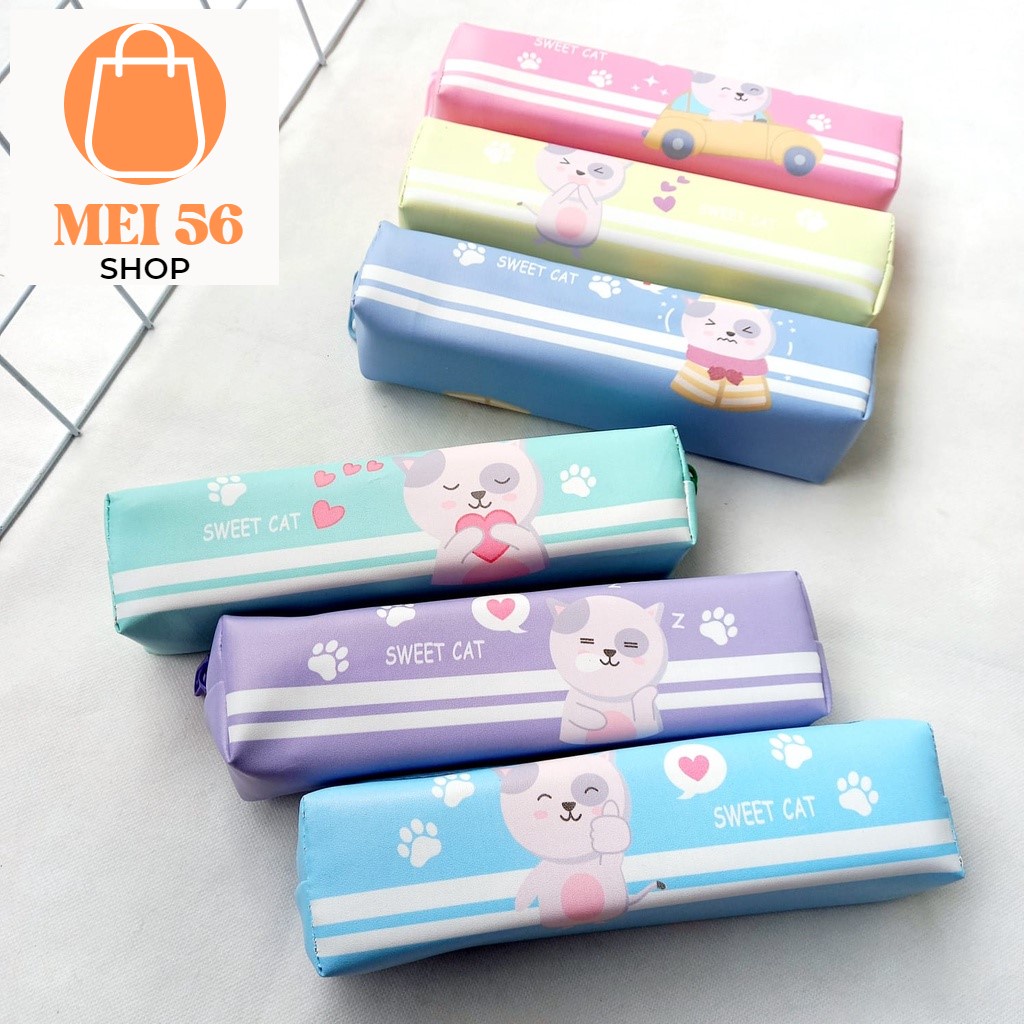Jual Kotak Pensil Zipper Motif Cute Cat Karakter Lucu Tempat Pensil ...