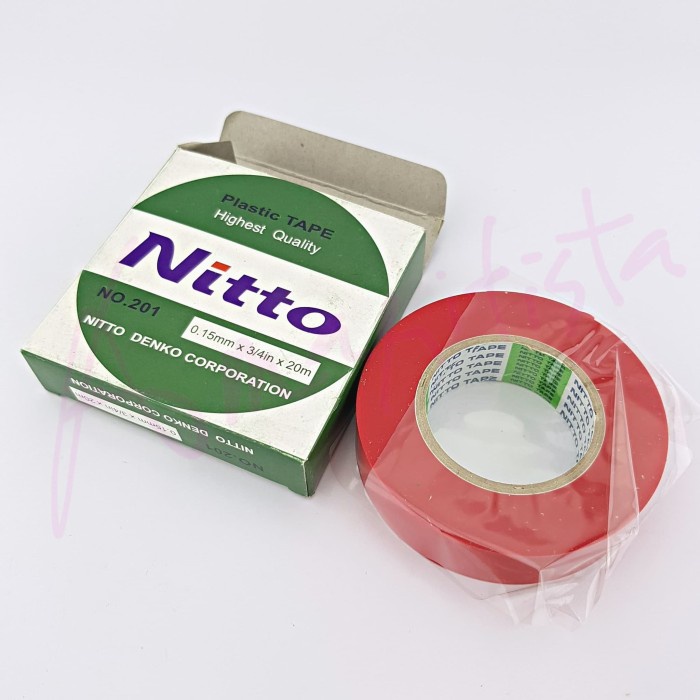 Jual isolasi solasi selotip lakban nitto kabel warna merah ...