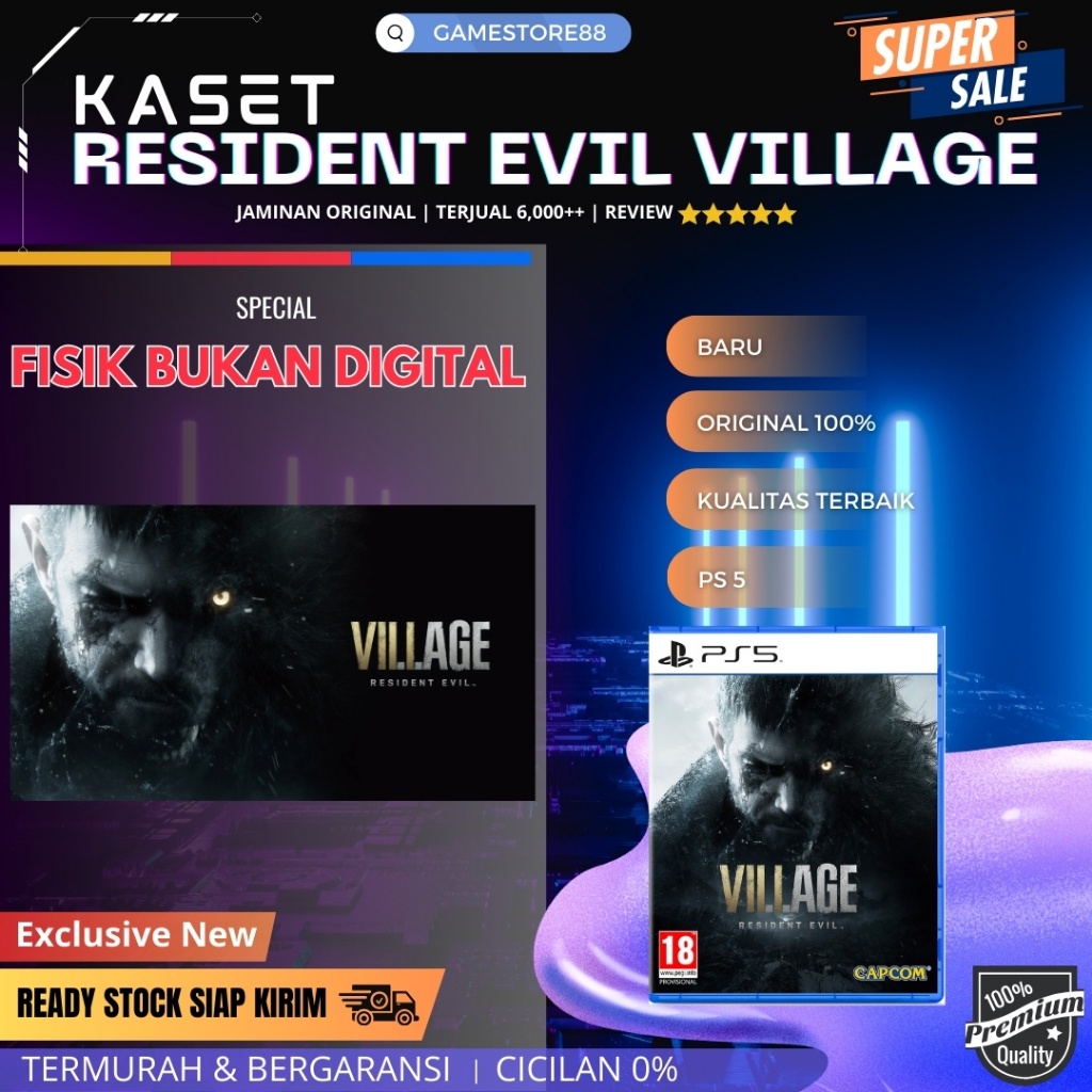 Jual Kaset Ps5 Bd Playstation 5 Resident Evil Village Fisik Bukan