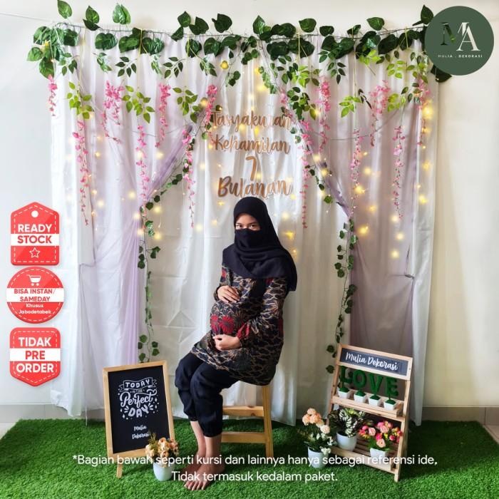 Jual Dekorasi Backdrop Syukuran Tasyakuran 4 7 Bulanan Photobooth Paket ...