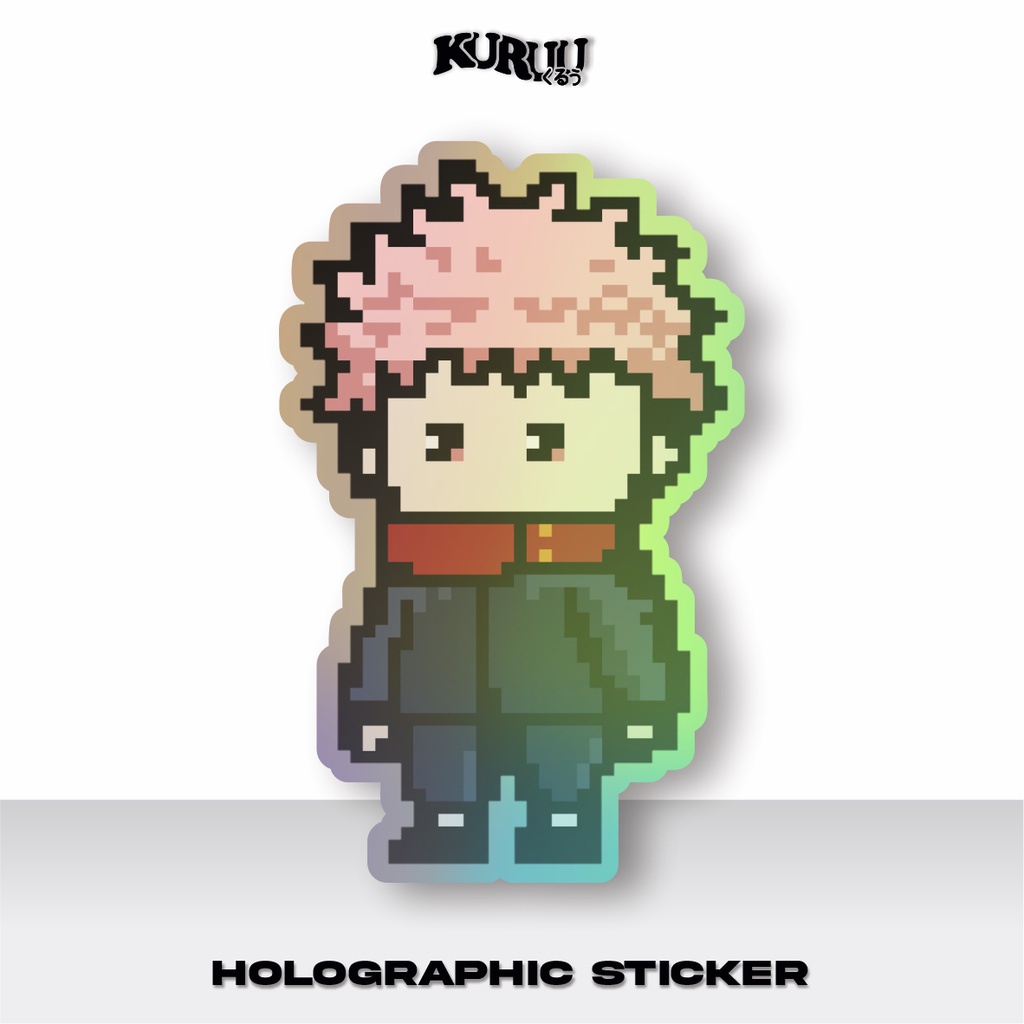 Jual Kuruu Sticker Pixel Hologram Anime Jujutsu Kaisen/JJK - Itadori ...