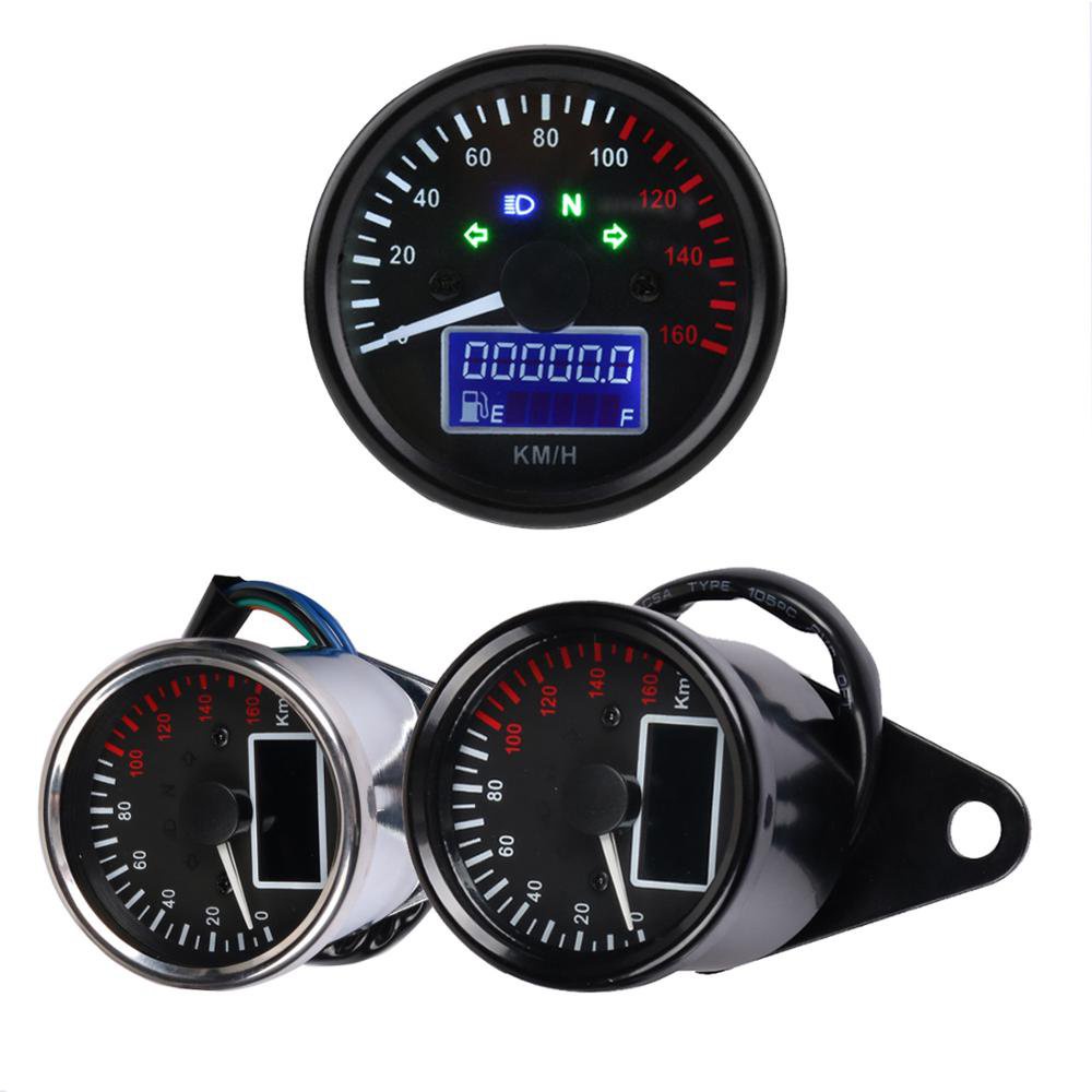 Jual &Universal Digital LCD Motorcycle Speedometer Odometer Techometer ...