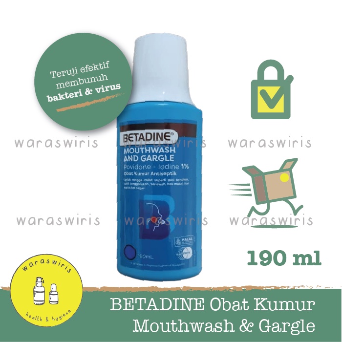 Jual BETADINE Kumur Mouthwash & Gargle 190 ml | Shopee Indonesia